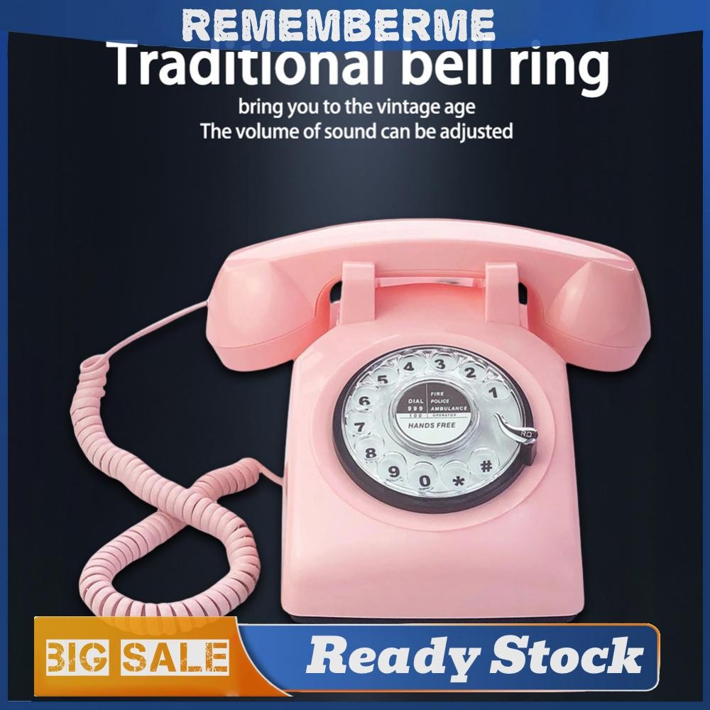 Rotary Dial Phone 1960s Wired Landline Phone Redial Button Old ...