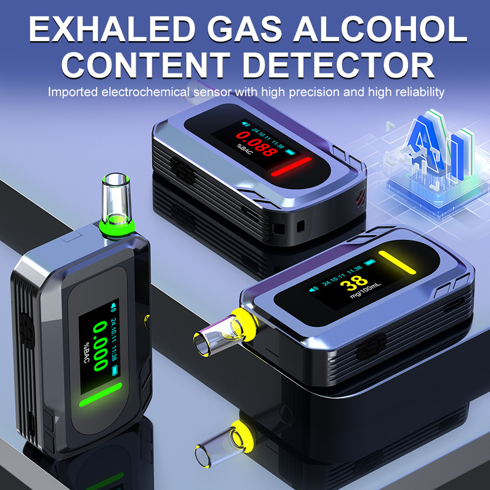 Blowing Drunk Driving Alcohol Tester Type-C Charging Electronic ...