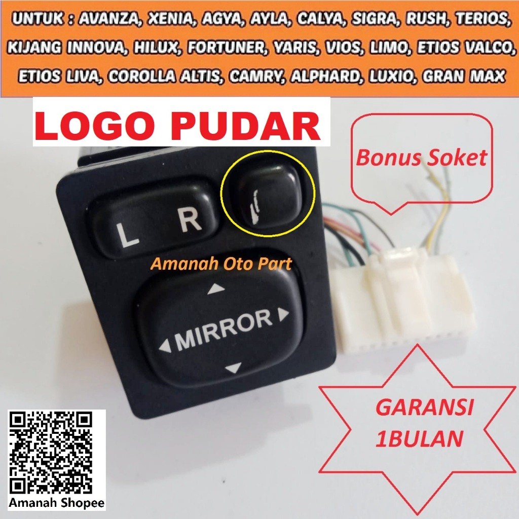 TOMBOL Switch Mirror Retract DAIHATSU XENIA AVANZA AGYA AYLA CALYA ...