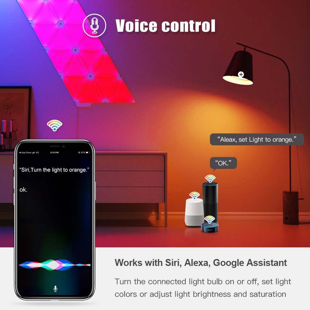 Wifi Smart LED Bulb 12W E27 RGB CW Color Changing Light Dim | Shopee ...