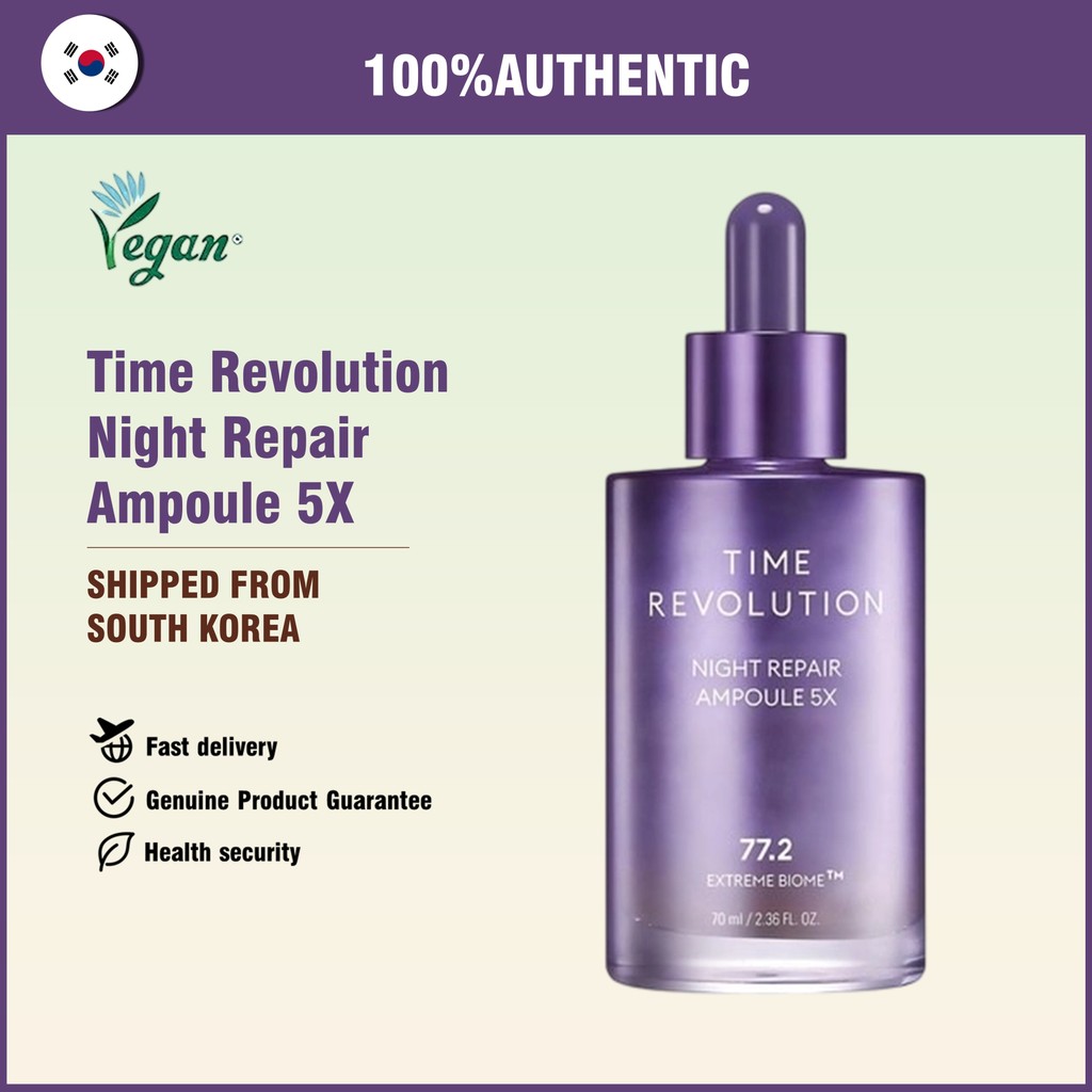 [MISSHA] Time Revolution Night Repair Ampoule 5X, 70ml | Shopee Philippines