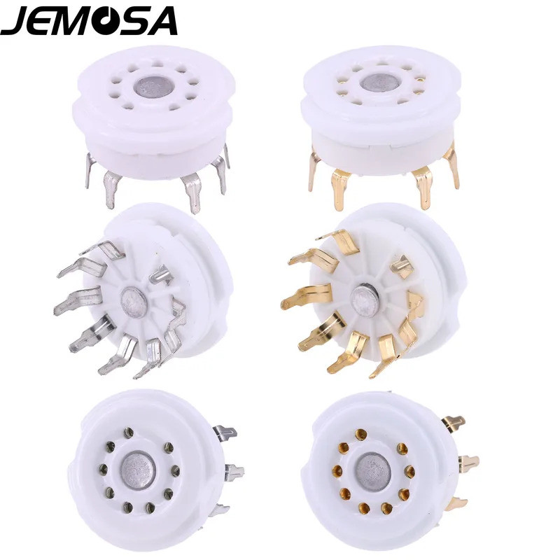 9PIN Tube Socket Ceramic B9A Valve Socket PCB Mount For 12AX7 12AU7 ...