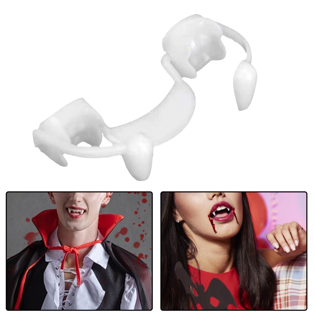 1PCS Vampire Teeth Dentures Fangs Classic PP Halloween Party Cosplay ...