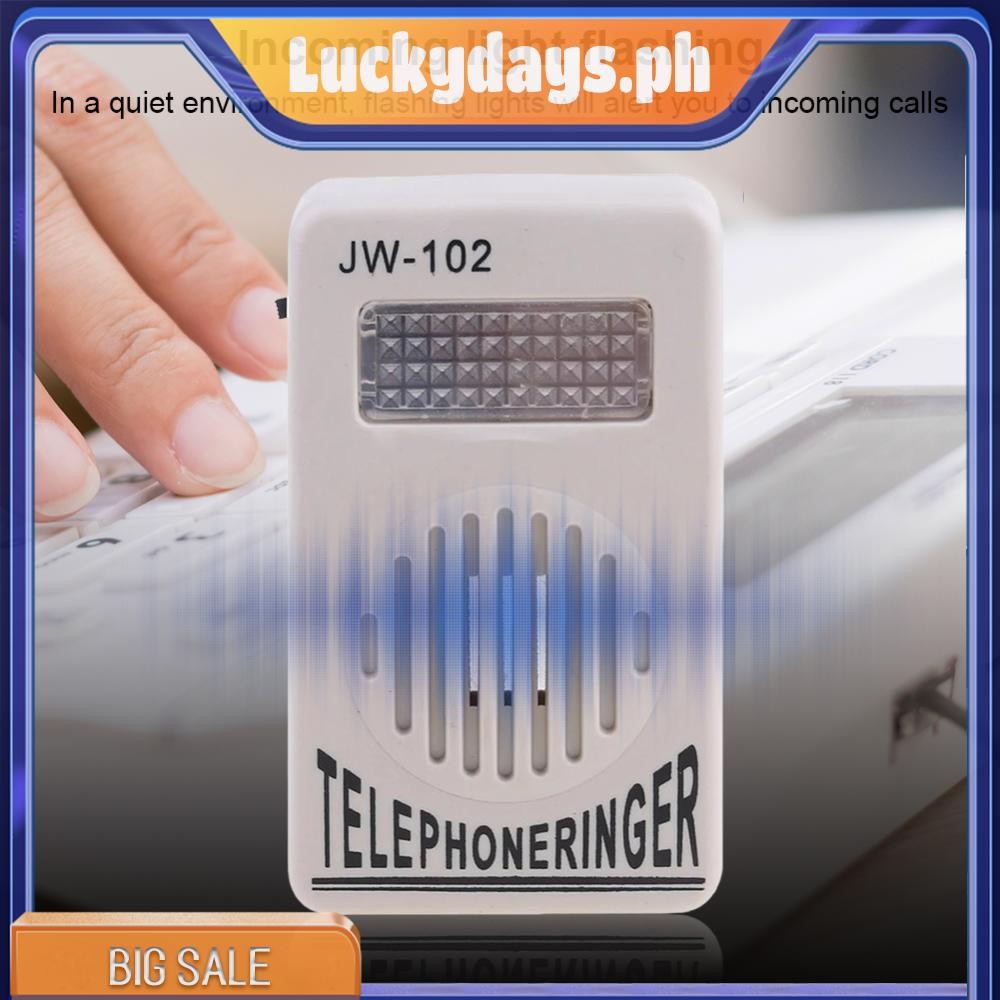 Loud Sound Telephone Ringer Amplifier with Strobe Light Flasher Volume ...