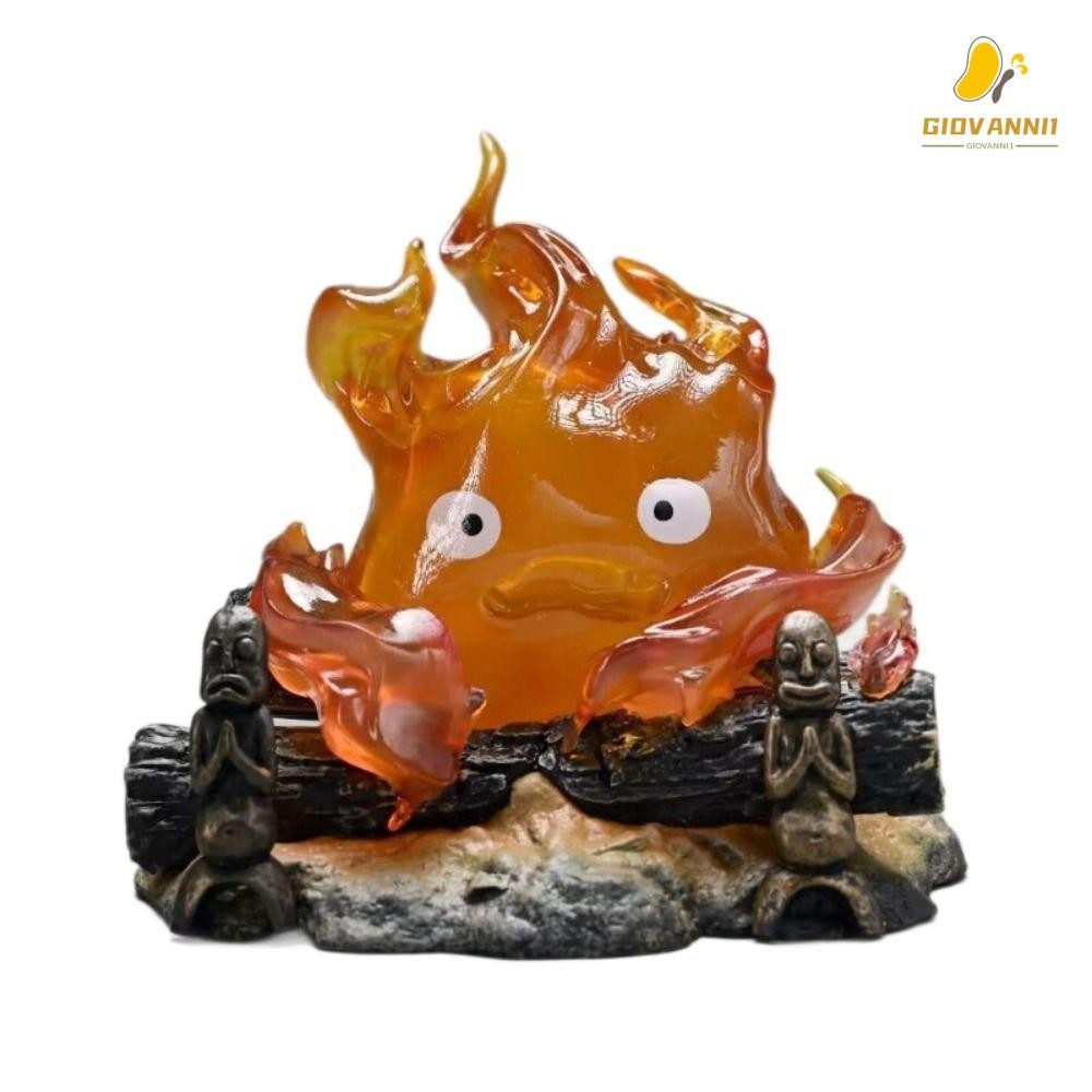 GIOVANNI1 Calcifer Action Figure, Anime Character Breathing Lamp ...