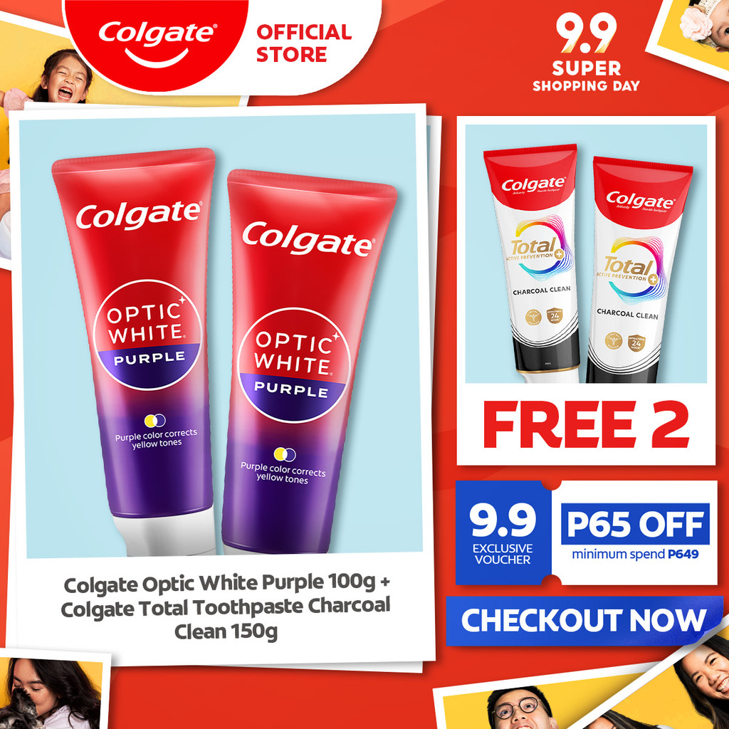 [BUY 4, FREE 4] Colgate Optic White Purple 100g + Colgate Total ...