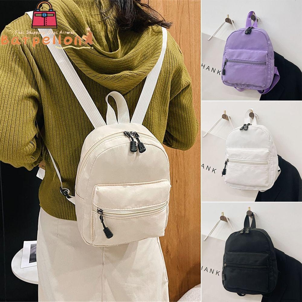 BARPELLON Mini Backpacks Teen Girls Nylon Casual White Rucksack ...