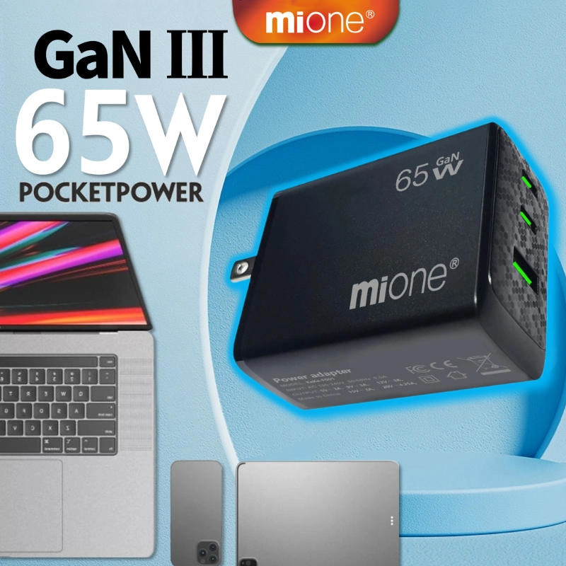 Mione GaN 65W USB C Charger Type C Adapter PPS Fast Charging For iPhone ...