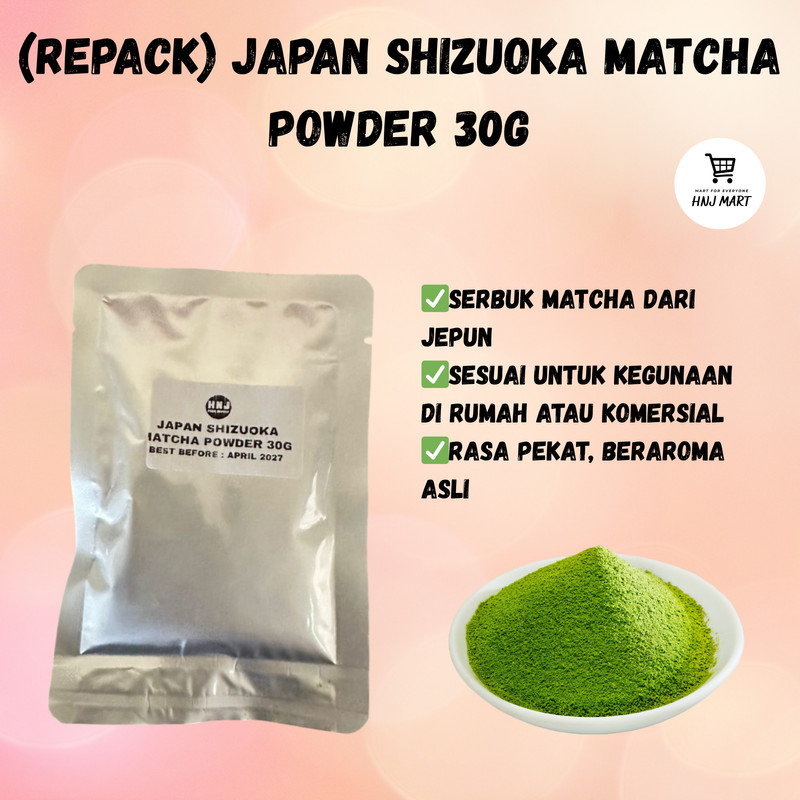 (REPACK) JAPAN SHIZUOKA MATCHA POWDER 30G | Shopee Philippines