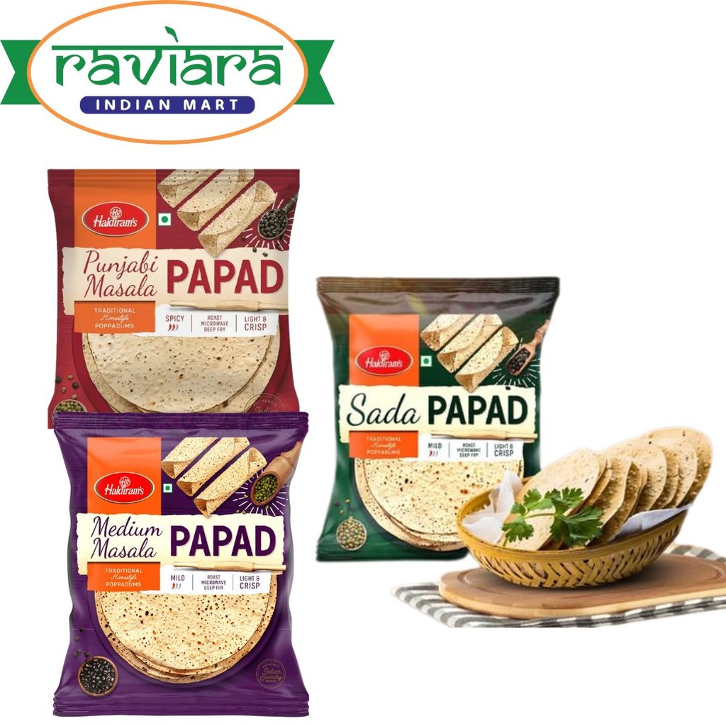 Haldiram Sada Punjabi & Medium Masala Papad 200 Gm | Shopee Philippines