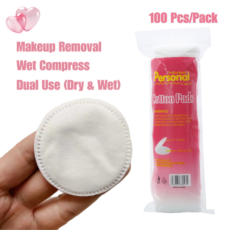 100pcs/Pack Makeup Remover Pads Washable Rounds Cleene Cotton Pads for ...
