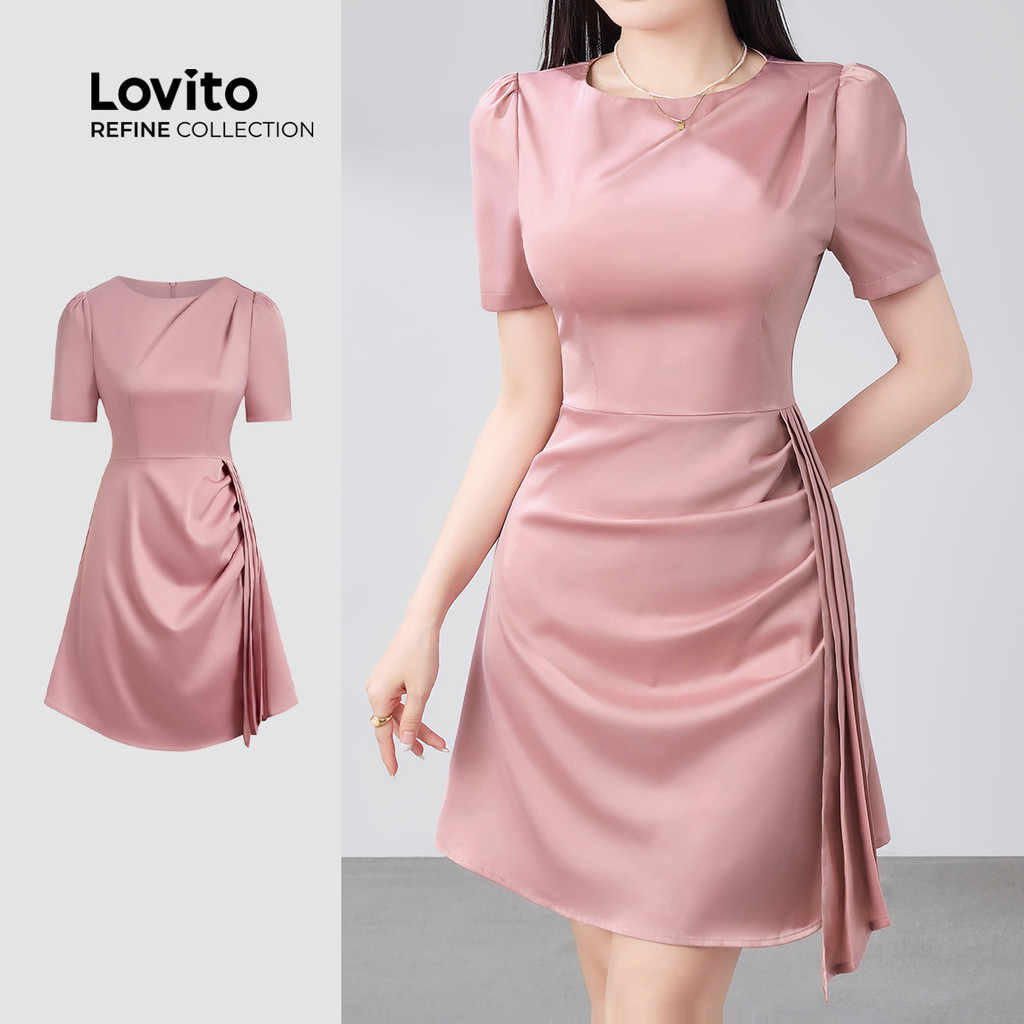 (Refine by Lovito) Women Elegant Dress Simple Exquisite Commute Spring ...