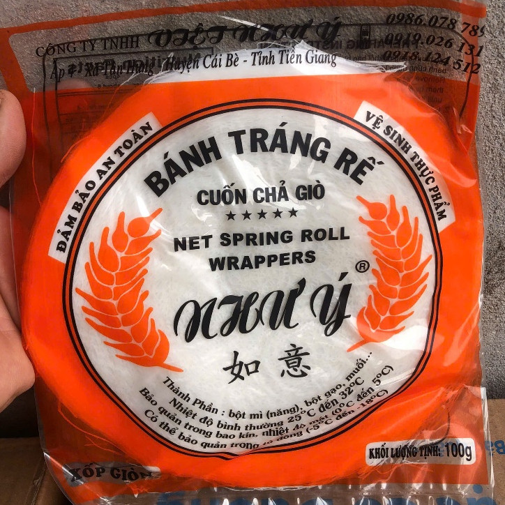 Spring roll rice paper - Nhu Y rice paper type 1, thick - spongy, 16 ...