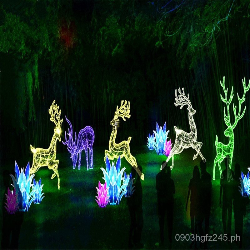 LED Decorative Lighting Festival Outdoor Glowing Deer Shape Animal Sika ...