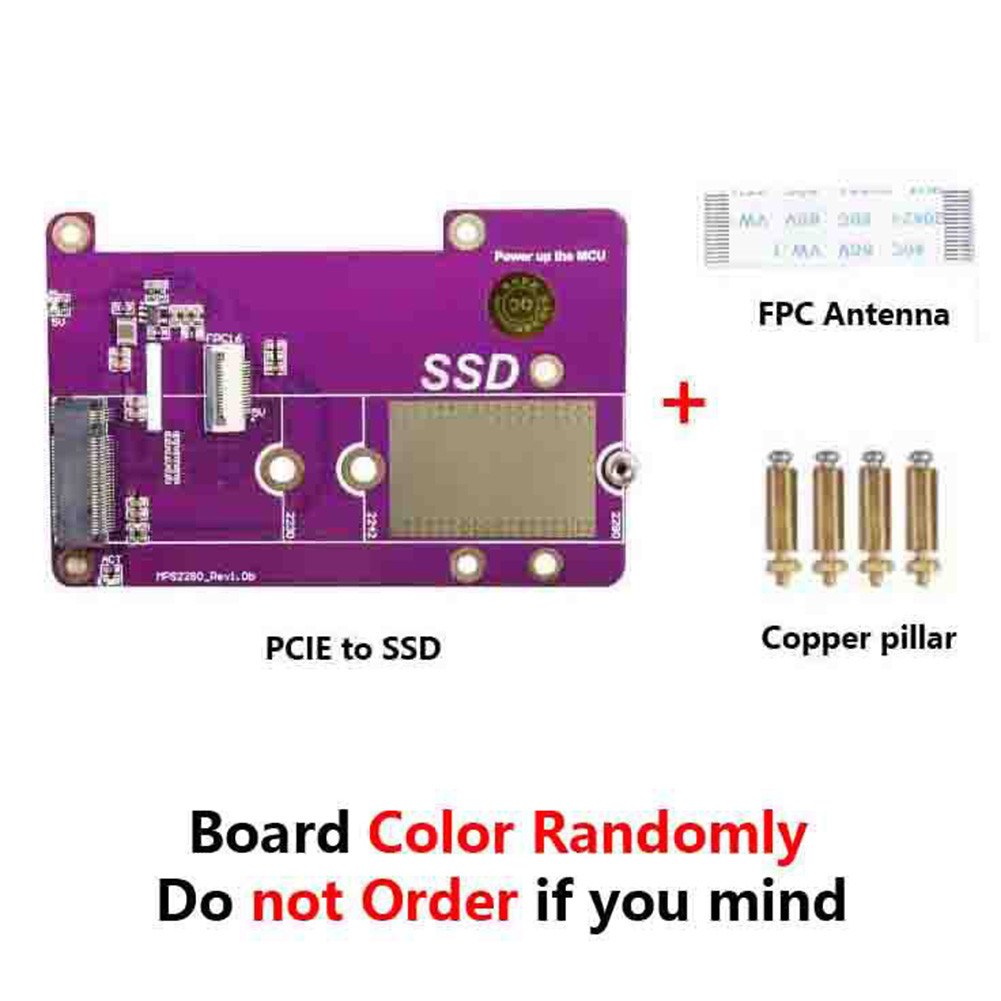 For Pi5 PCIe To NVMe SSD Adapter Board Supports Gen3 PCIe To M.2 NVMe ...