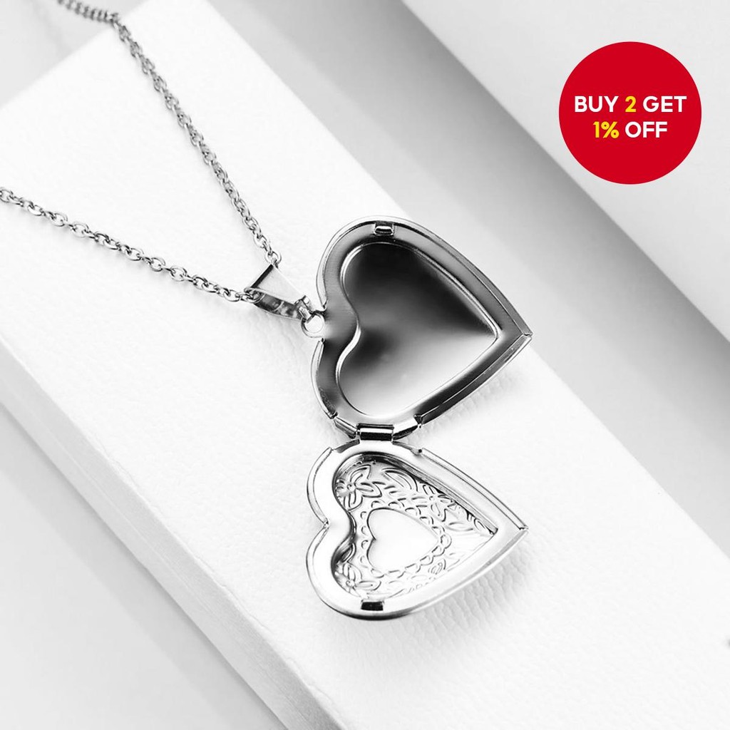 Trendy New Gold Heart Pattern Locket Pendant Necklace - Stylish Women's ...