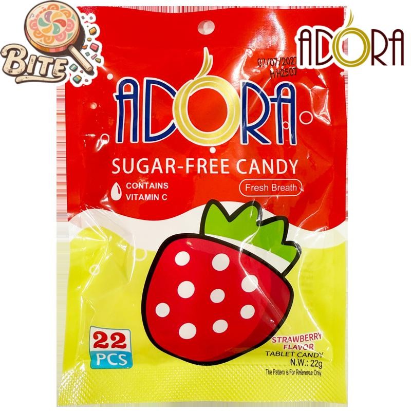 ADORA Strawberry Sugar Free Candy 22pcs/Bag- 22grams Mints Candies For ...