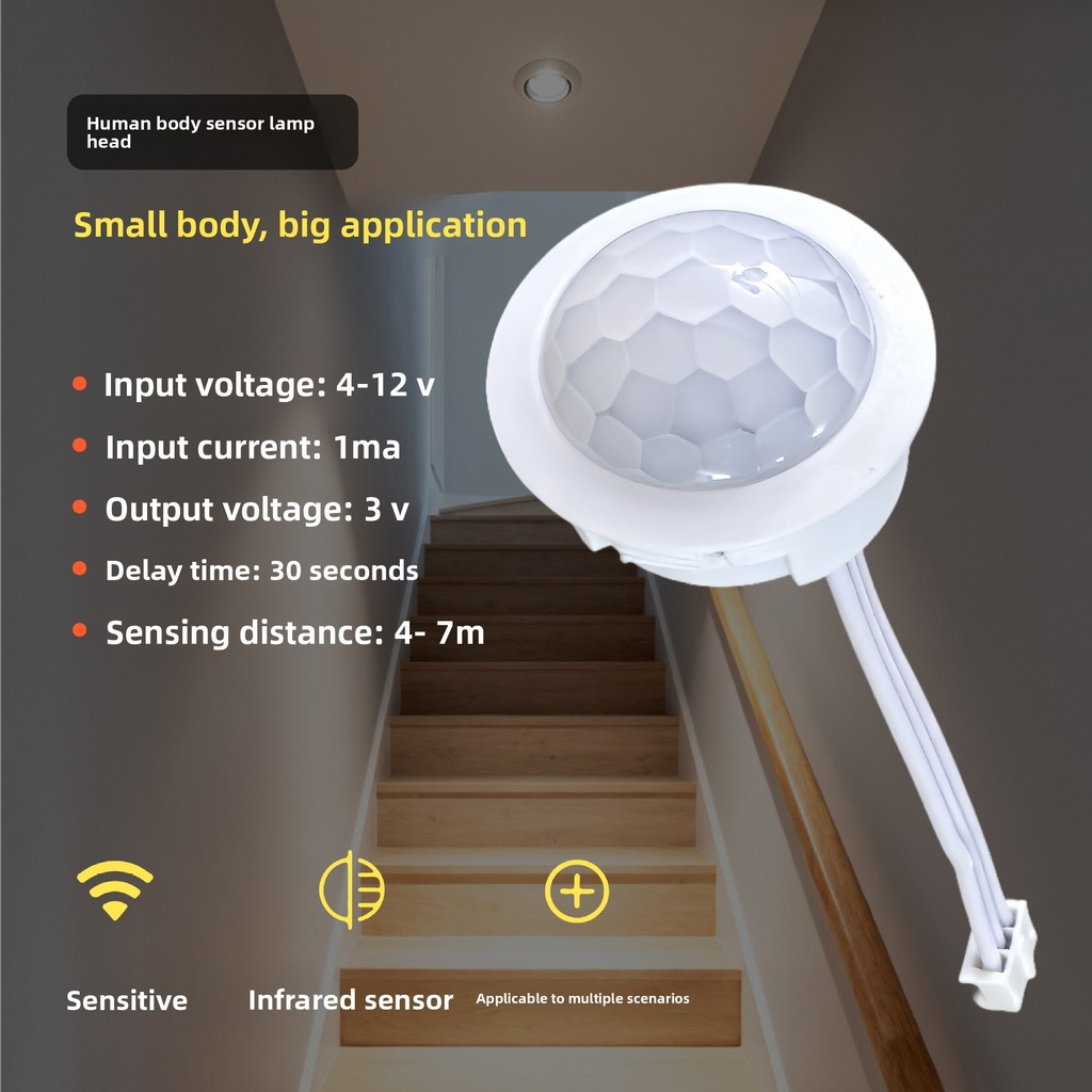 Human Body Sensor Switch Infrared Sensor Head Corridor Garage LED Light ...