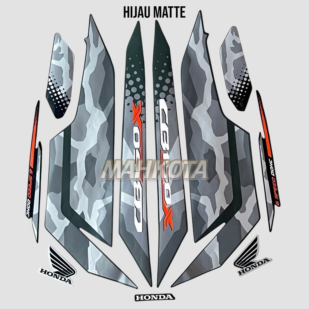 HIJAU MERAH Honda CB150X CB 150X CB 150 X 2023 Matte GREEN RED STRIP ...
