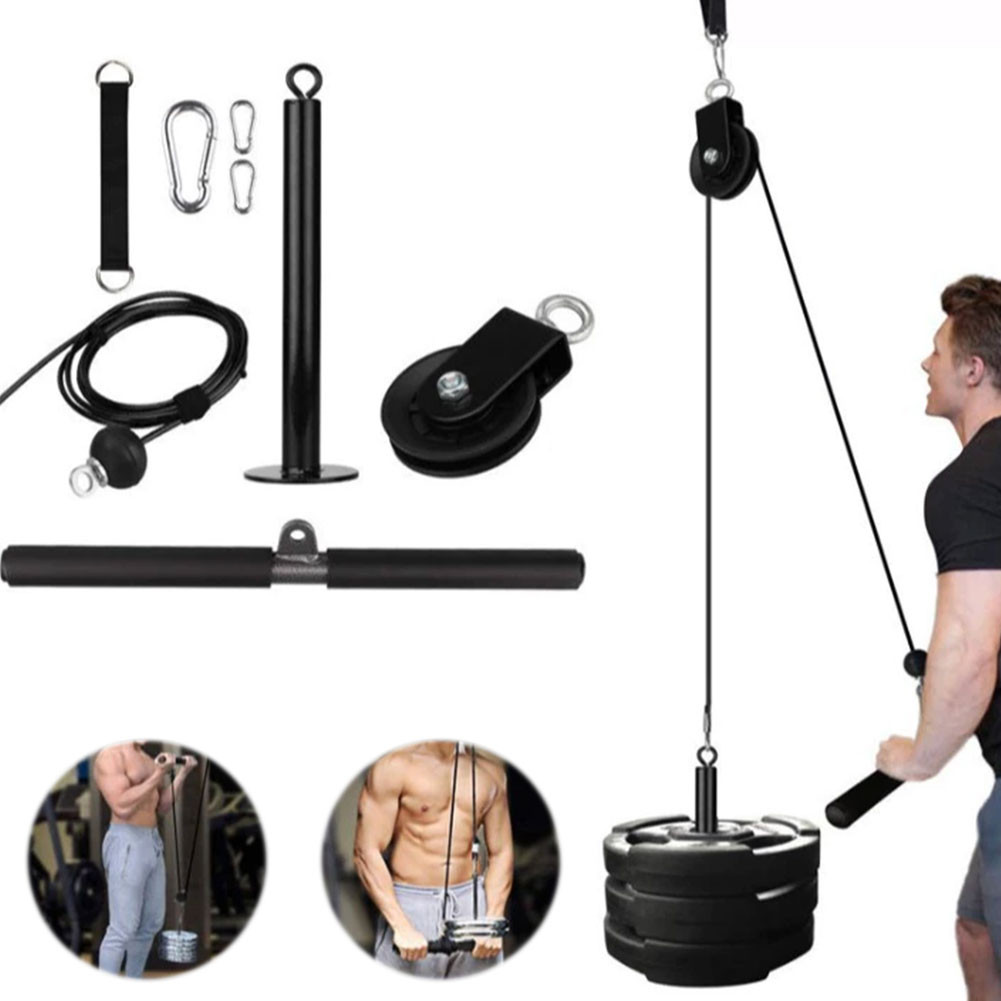 Fitness DIY Pulley Cable Machine Attachment Fitness LAT and Lift Pulley ...