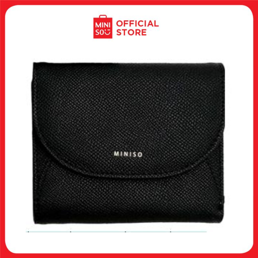 MINISO Tri-Fold Women's Wallet (Black) | Shopee Philippines