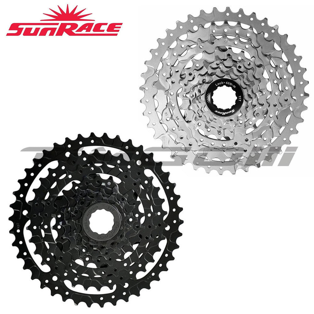 SunRace CSM680 MTB Bike 8 Speed Cassette 11-40T/11-42T Black/Silver ...