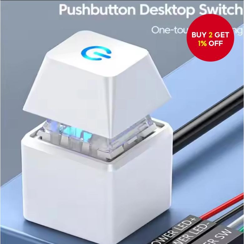 External PC Power Button Switch with 1.8m LED Extension Cable for ...
