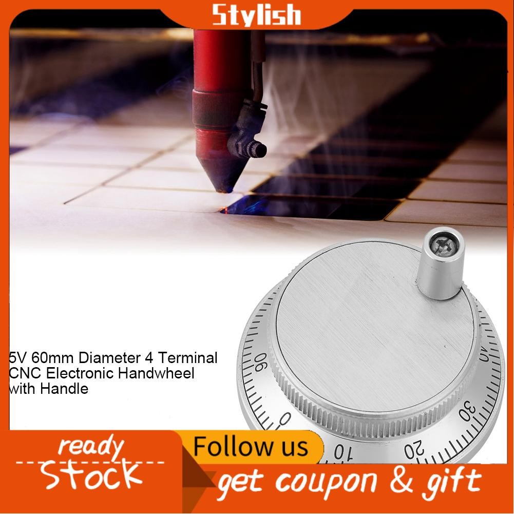 Stylish365 Hilitand Handwheel CNC 5V 60mm Diameter 4 Terminal Manual ...