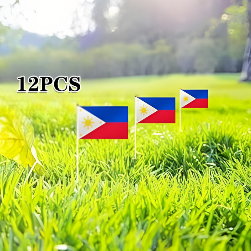 Philippine Flaglets Hand Waving Flag Nylon Philippine Small Handle Flag ...