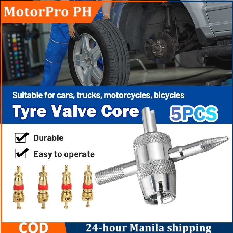 Tire Valve Core Tool Kit 5PCS Car Bike Tyre Tire Valve Repair Remover ...