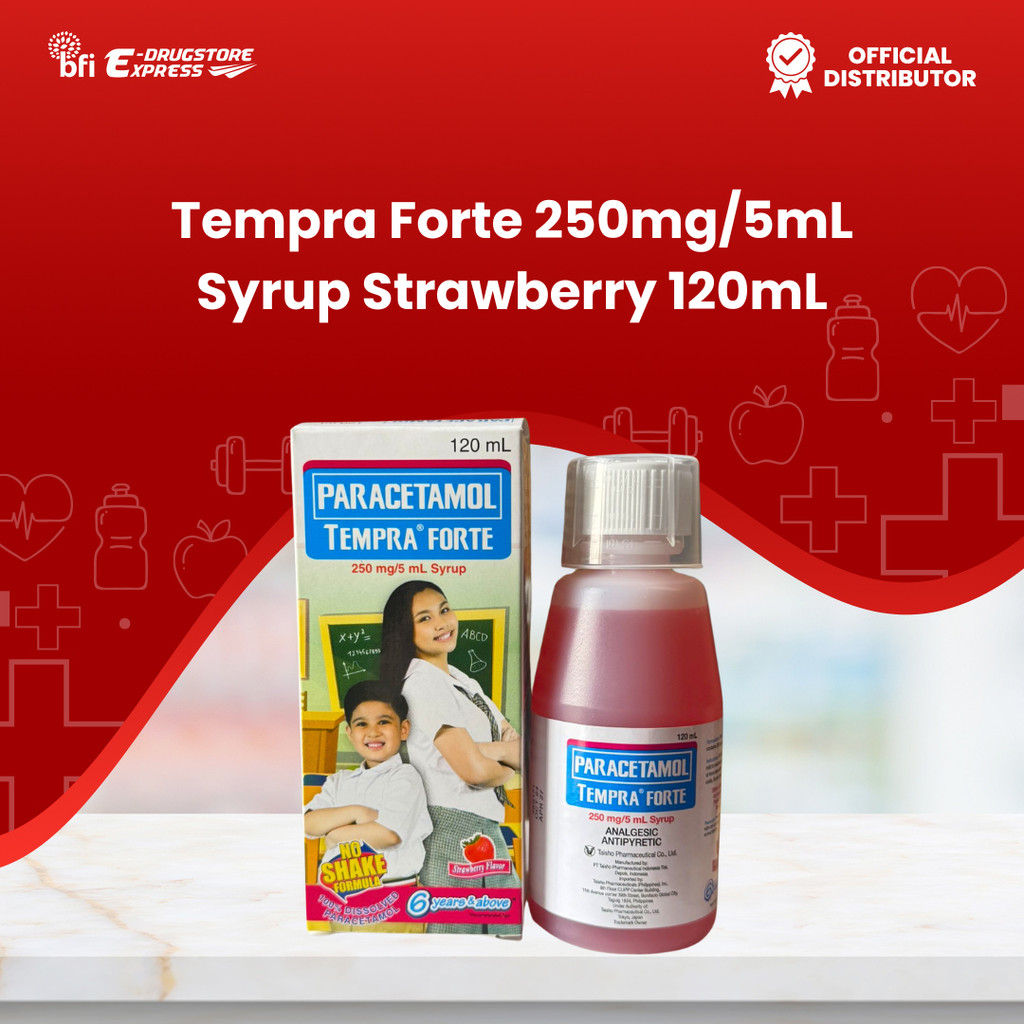 TEMPRA FORTE SYR STRAWBERRY 120ML 250mg / 5mL | Shopee Philippines