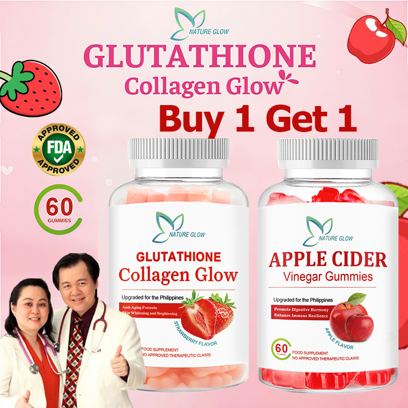 Nature Glow Glutathione Collagen Glow Gummies Original Anti-Aging ...
