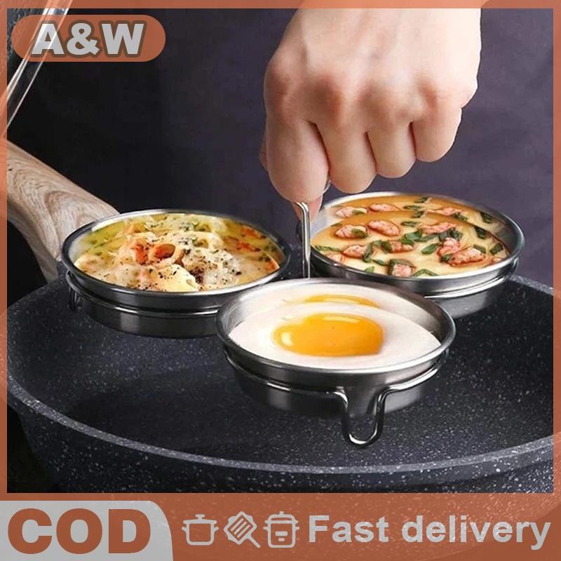 3-in-1 Stainless Steel Egg Steamer Household Multi-Functional Round ...