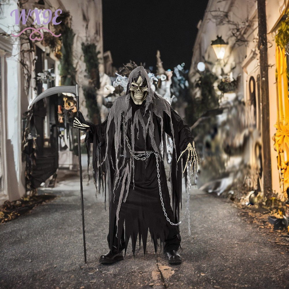 Horror Scythe-Monster Costume Adult Unisex Men's Horror Black Reapers ...
