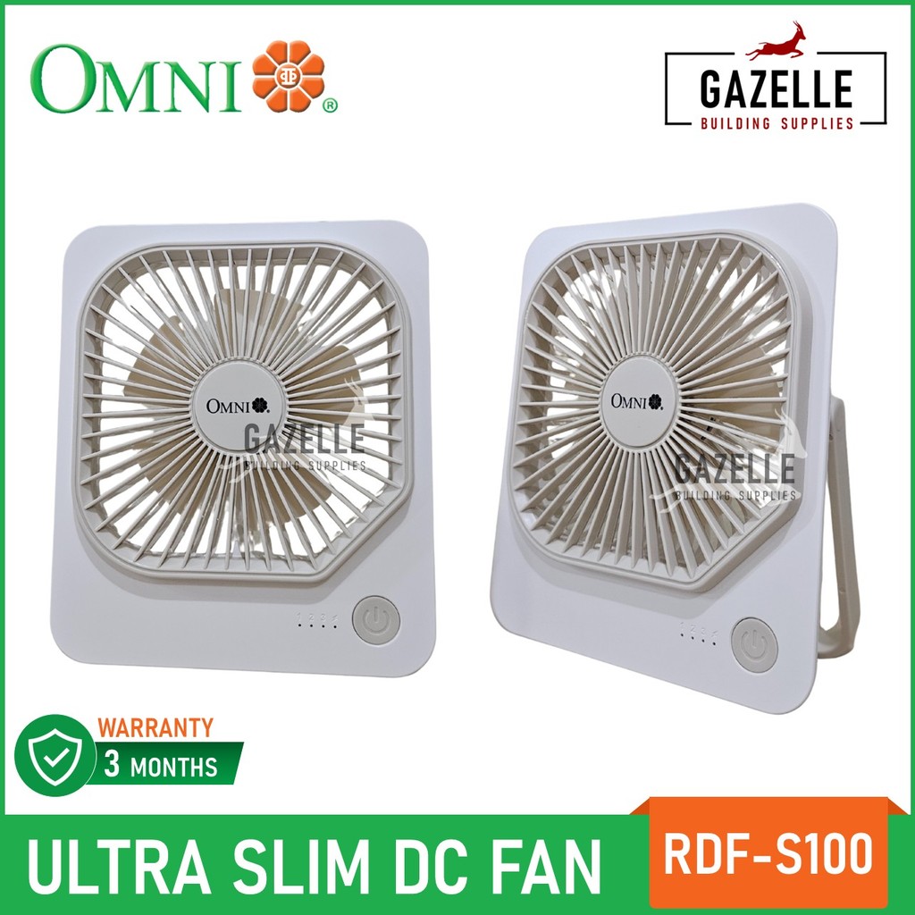 Omni Rechargeable Ultra-Slim DC Fan Square RDF-S100 | Shopee Philippines