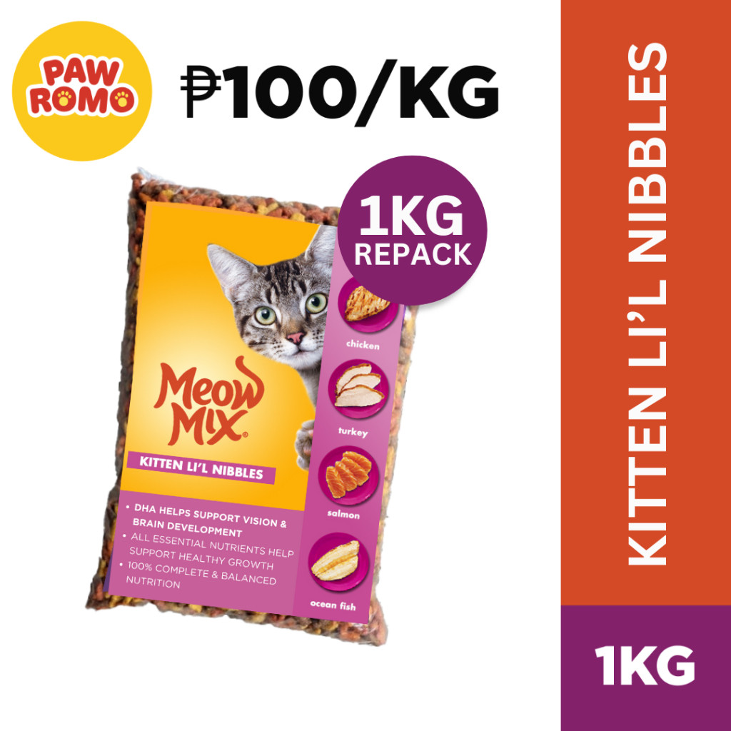 MeowMix Dry Cat Food Kitten Li’l Nibbles 1kg | Shopee Philippines