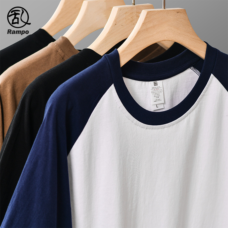 American Style 240G Heavyweight Pure Cotton Raglan Sleeve Short-Sleeved ...