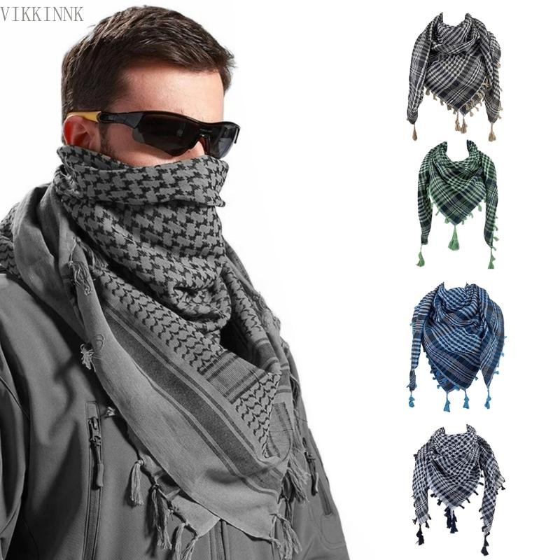 VIKK Keffiyeh Tacticals Desert Scarf Wrap Shemagh Head Neck Arab Scarf ...