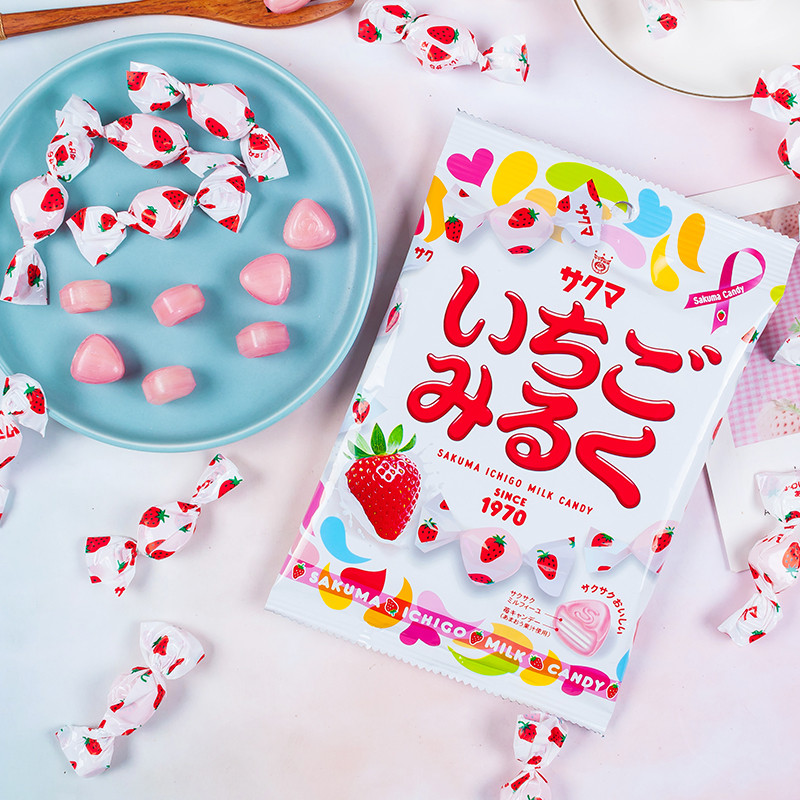 Japan Imported sakuma sakuma Strawberry Candy Milk Fruit Filled Candy ...