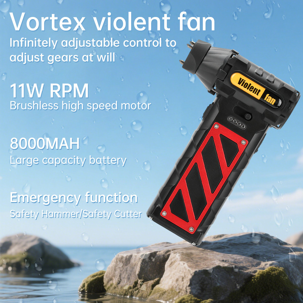 110000RPM outdoor handheld violent fan Type C interface infinite ...
