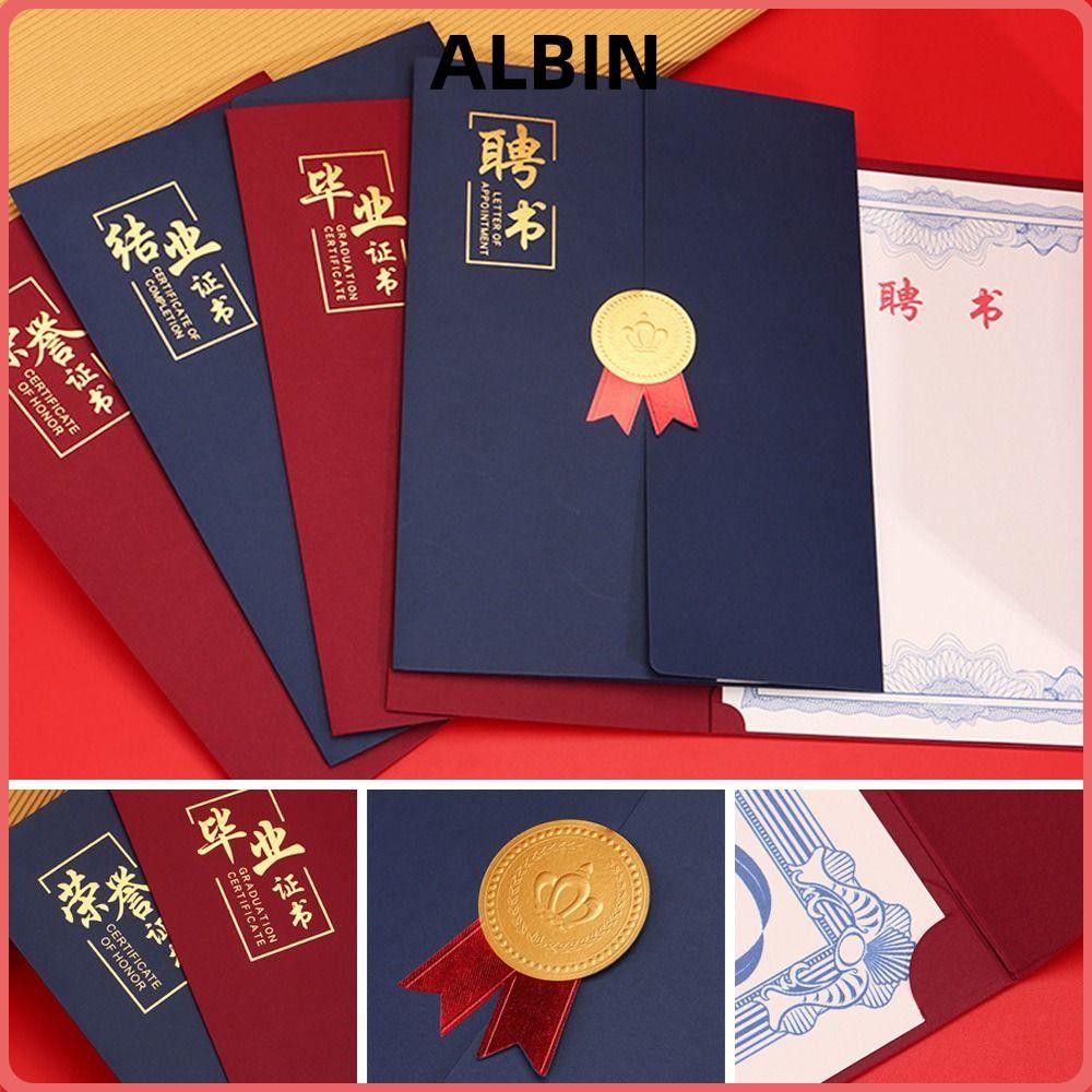 ALBIN Award Certificate Holder, Paper Envelope A4 Diploma Cover, Three ...