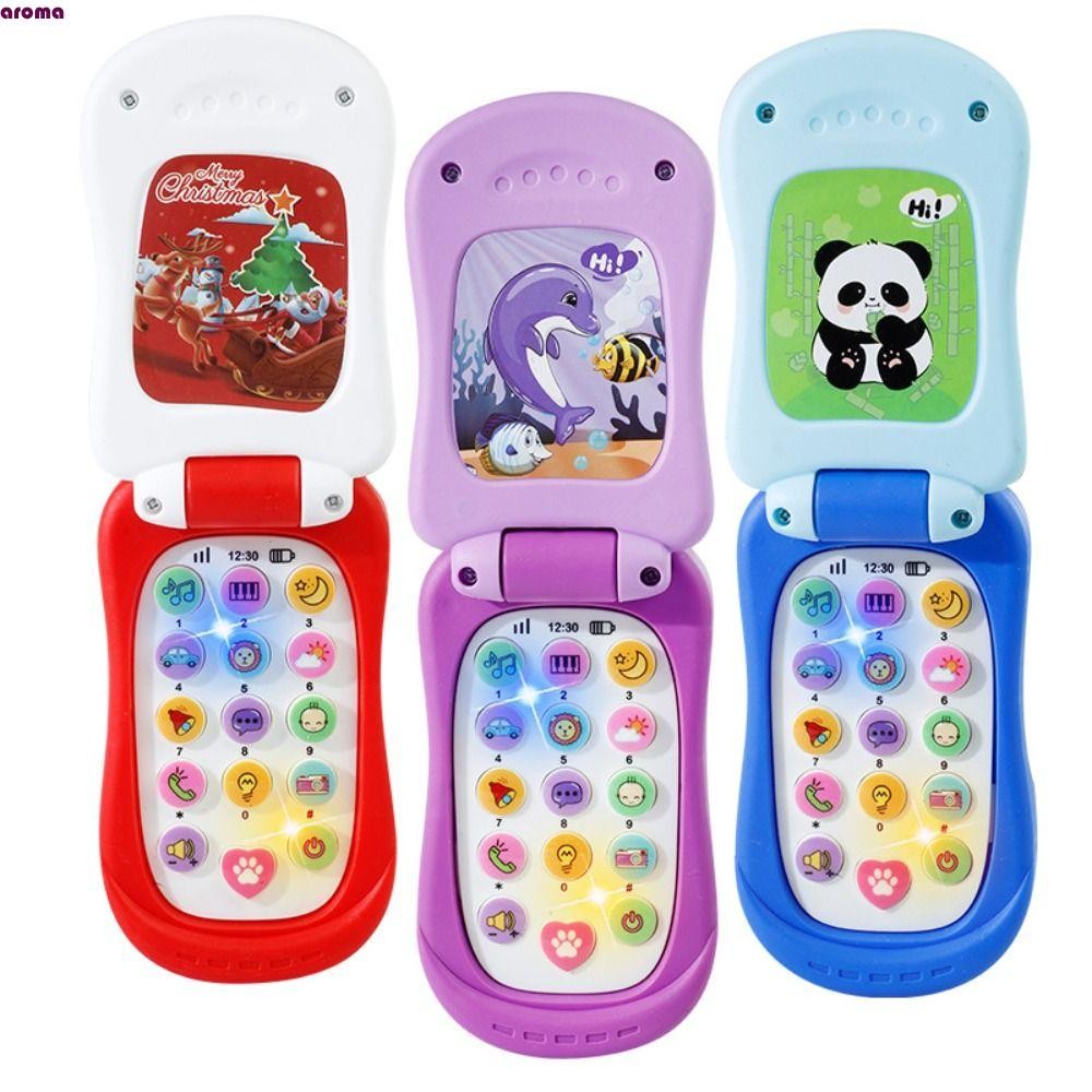 AROMA Electronic Baby Cell Phone Toy, Simulation Phone Voice Toy Phones ...