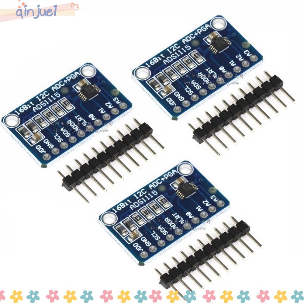 QINJUE 3PCS ADS1115 Module, Pre-Soldered 16 Bit ADC Module, I2C IIC 16 ...