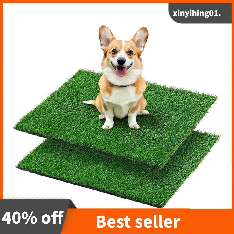 Dog Grass Pee Pad 18x23 Inch 2-Pack, Artificial Turf for Puppy Indoor ...