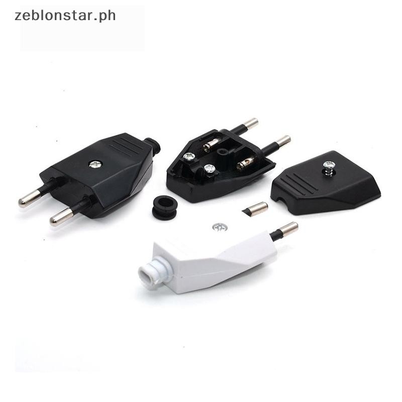 【ZLPH】 Rewireable Extension Cord Connector 2 Pin EU European US Male ...