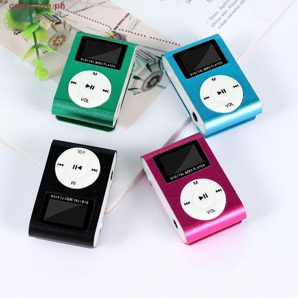 CODECOVE MP3 Music Player Fashion Lithium Battery Clip Support 32GB TF ...