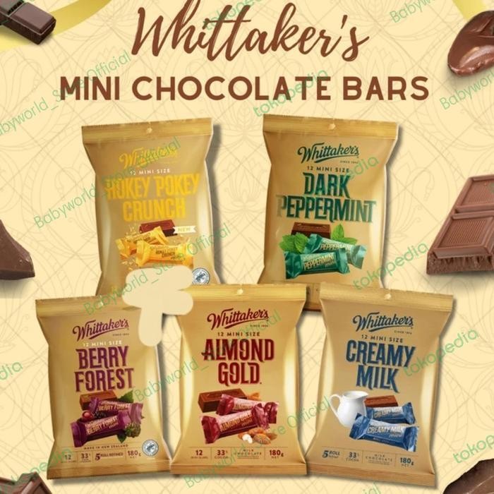 Whittakers Mini Chocolate Bar Imported Chocolate 180g Almond Gold ...