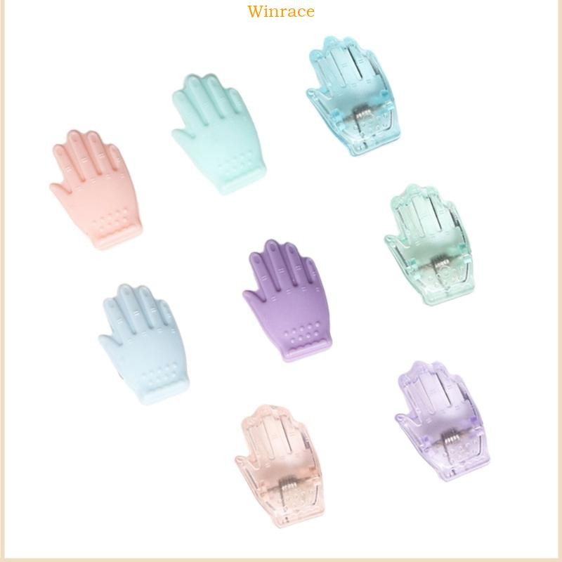 WRC 20Pcs Paper File Clip Colored Book Page Holder Clips Hand Shape ...