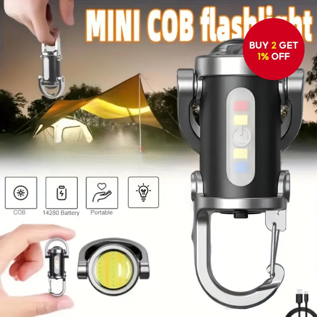 LED Portable Key Ring Light, Multi-Function Type-C Rechargeable ...