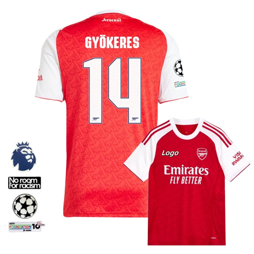 2025/26 Fans Edition Arsenal Home Football Jersey Short Sleeve Men's T ...